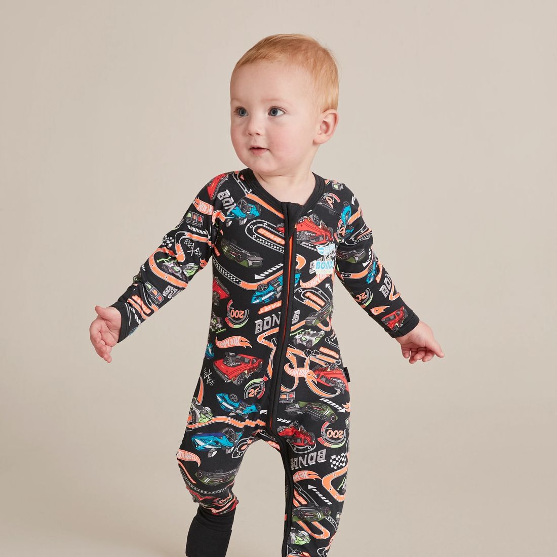 Baby Bonds x Hot Wheels Zippy Coverall | Target Australia