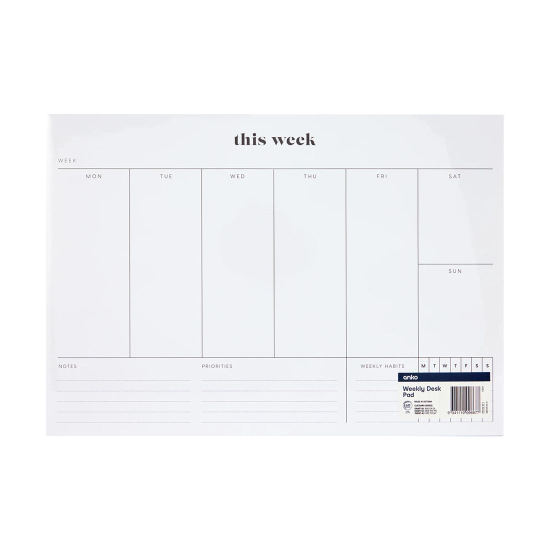 Weekly Desk Pad - Anko | Target Australia
