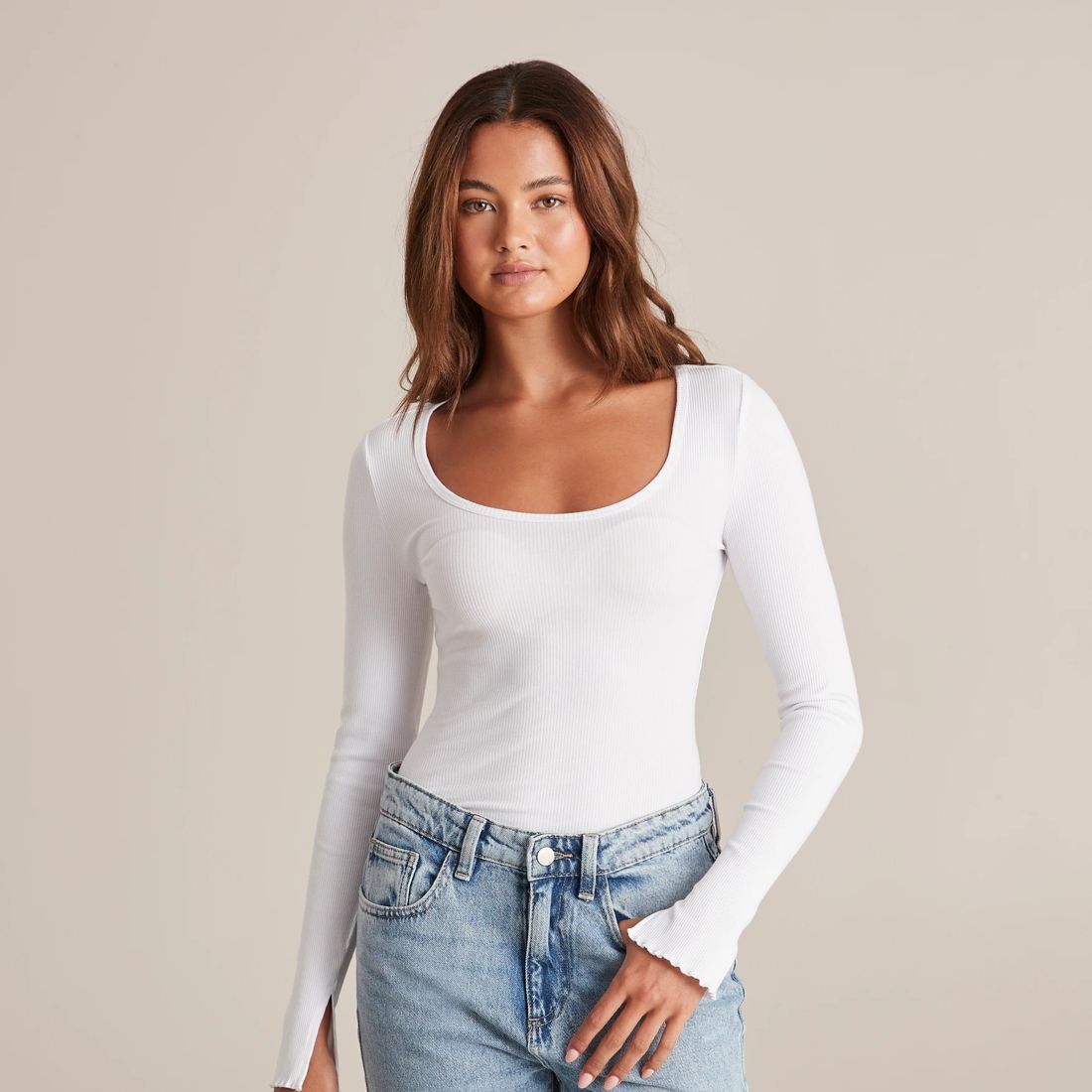 Lily Loves Ribbed Scoop Neck Bodysuit | Target Australia