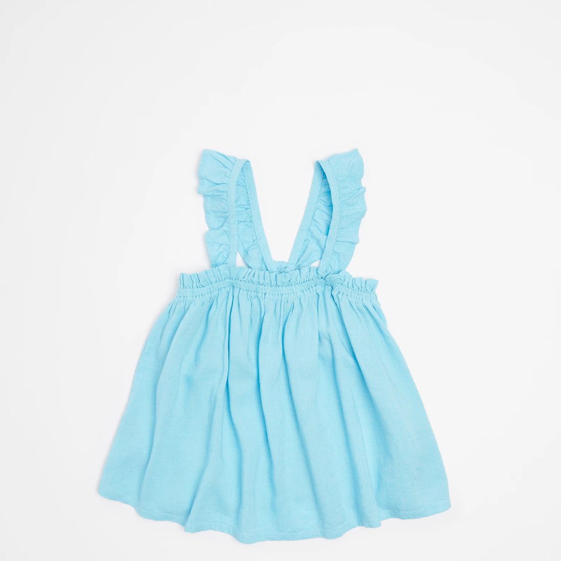 Linen Blend Ruffle Tank Top - Blue | Target Australia