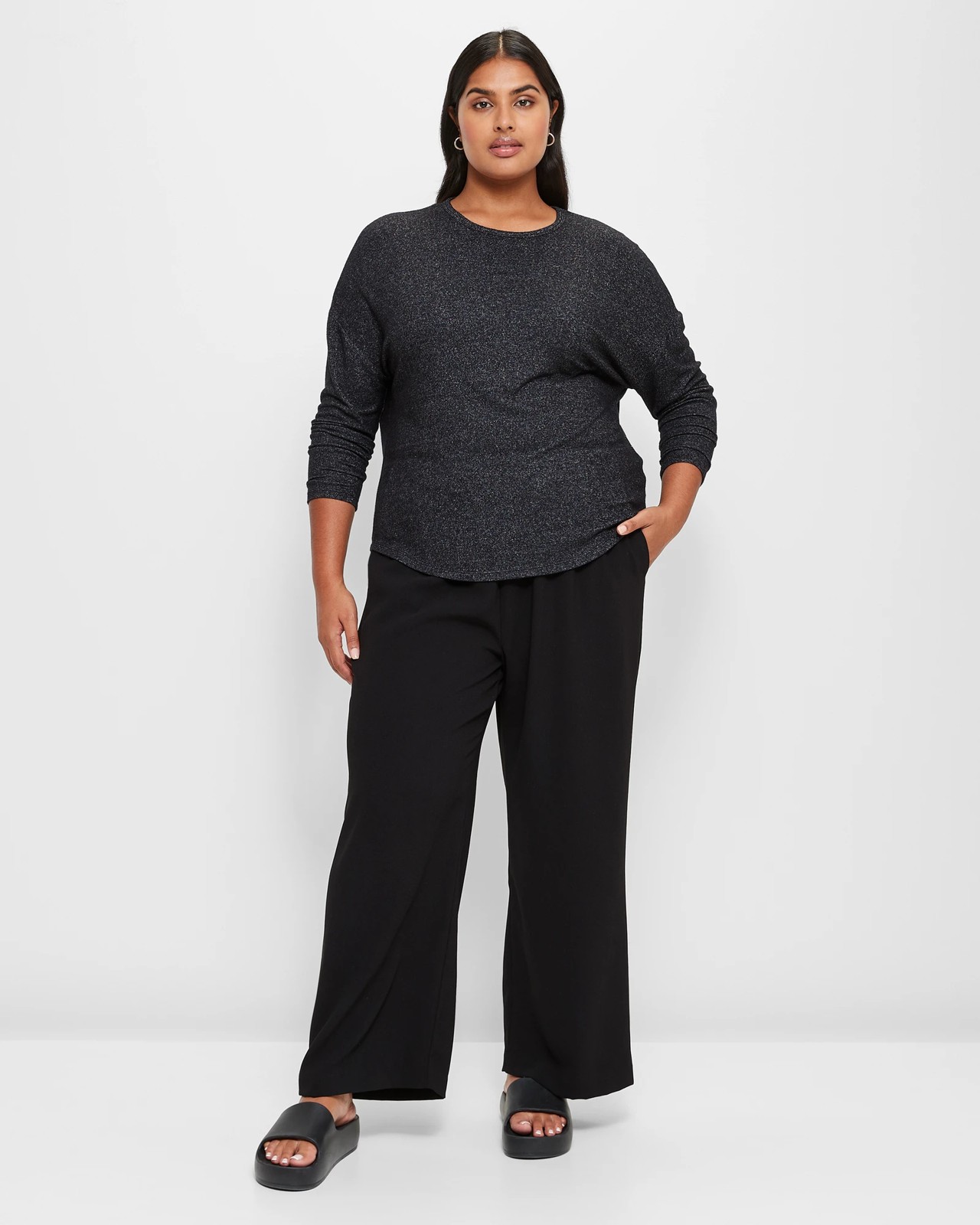 Plus Size Long Sleeve Drop Shoulder T Shirt Target Australia