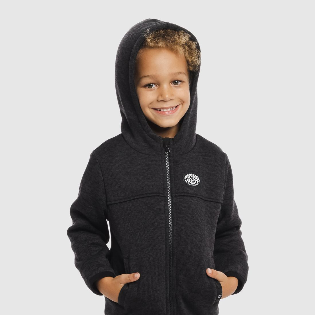 Piping Hot Zip Through Teddy Knit Jumper | Target Australia