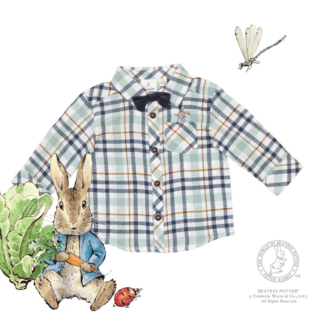 Peter Rabbit Baby Check Flannelette Shirt | Target Australia