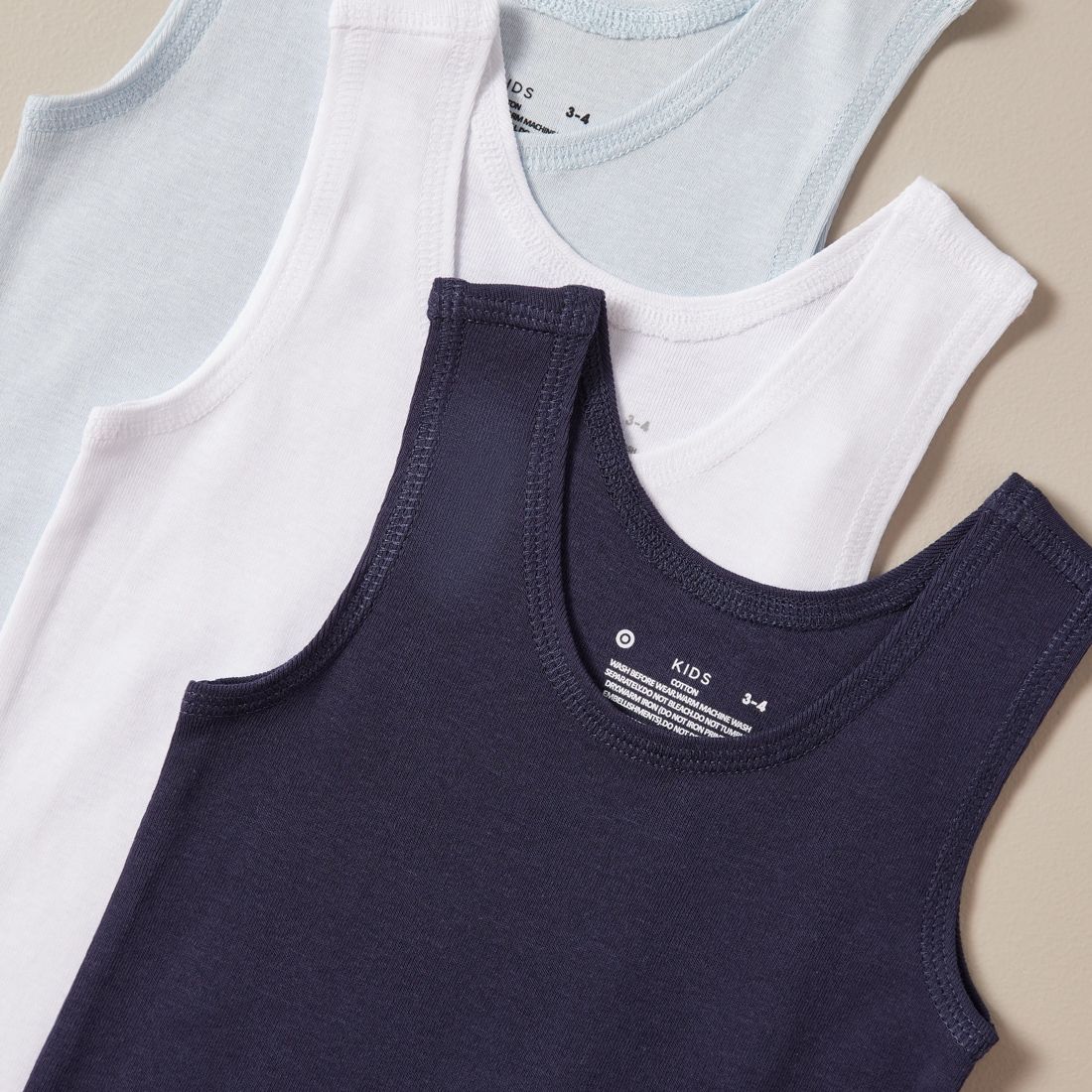 3 Pack Organic Cotton Vests | Target Australia