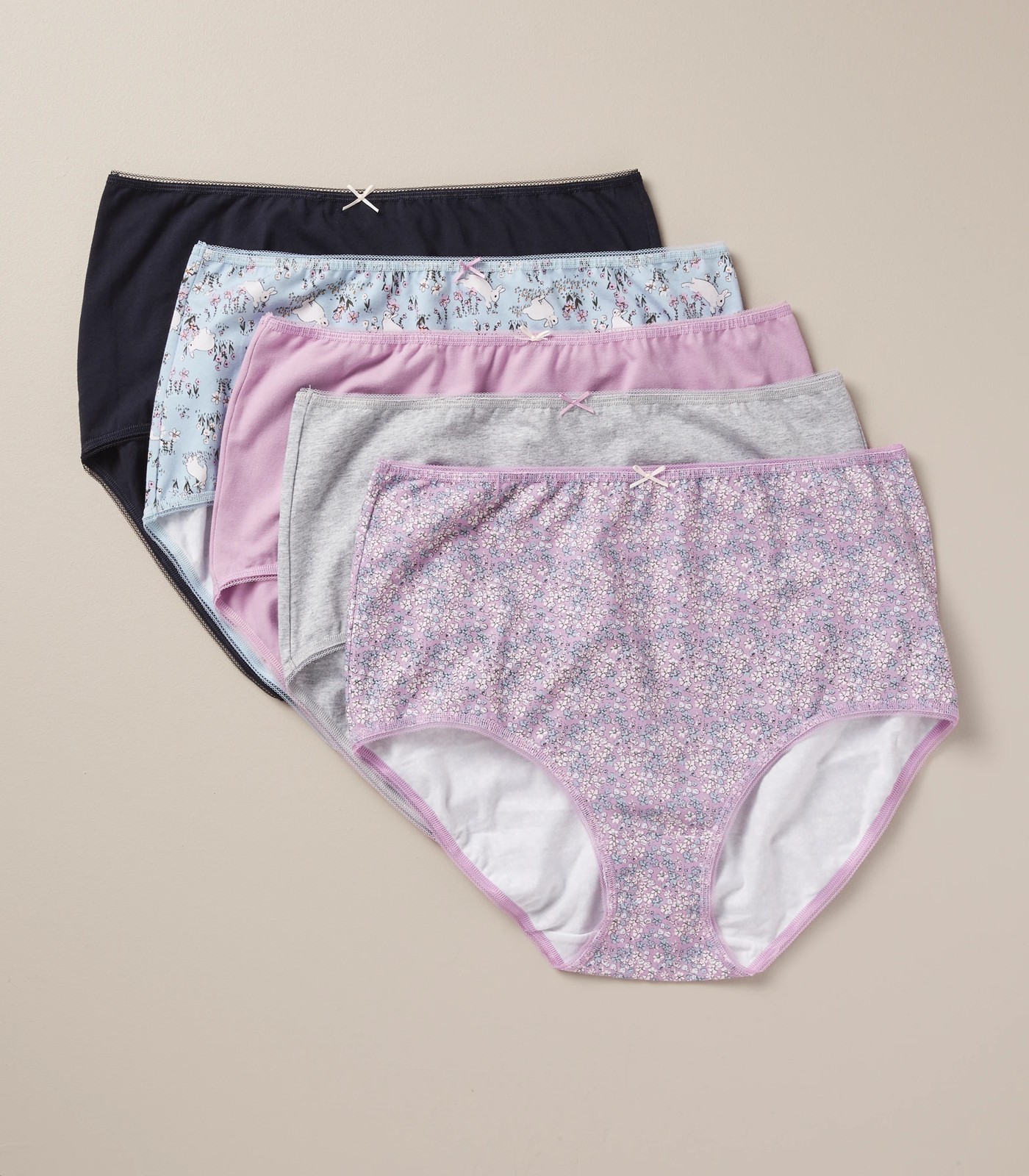 Fuller Figure 5 Pack Cotton/Elastane Full Briefs; Style: LFB183554 ...