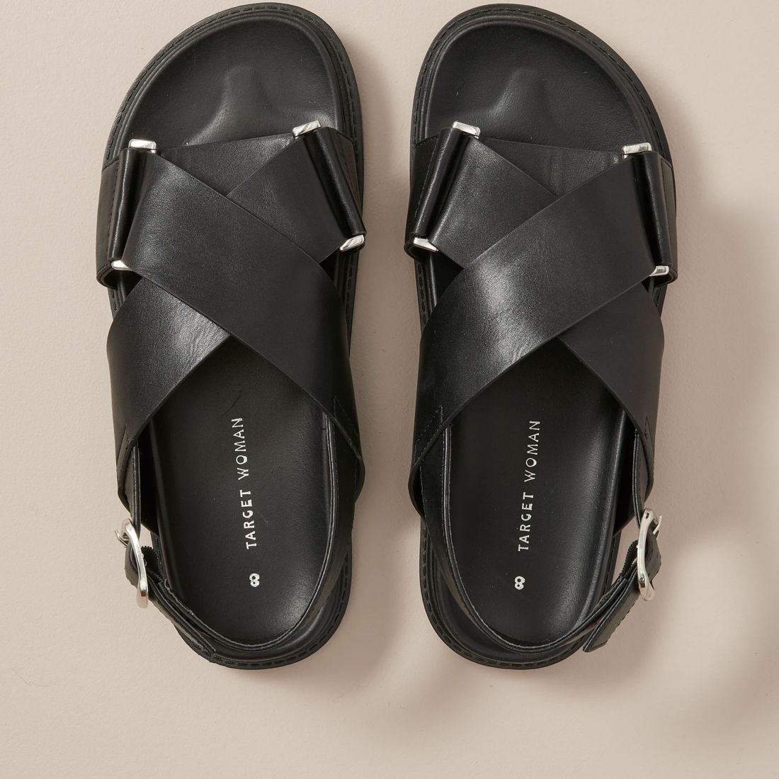 Womens Crossover Moulded Sandal - Maria - Black | Target Australia
