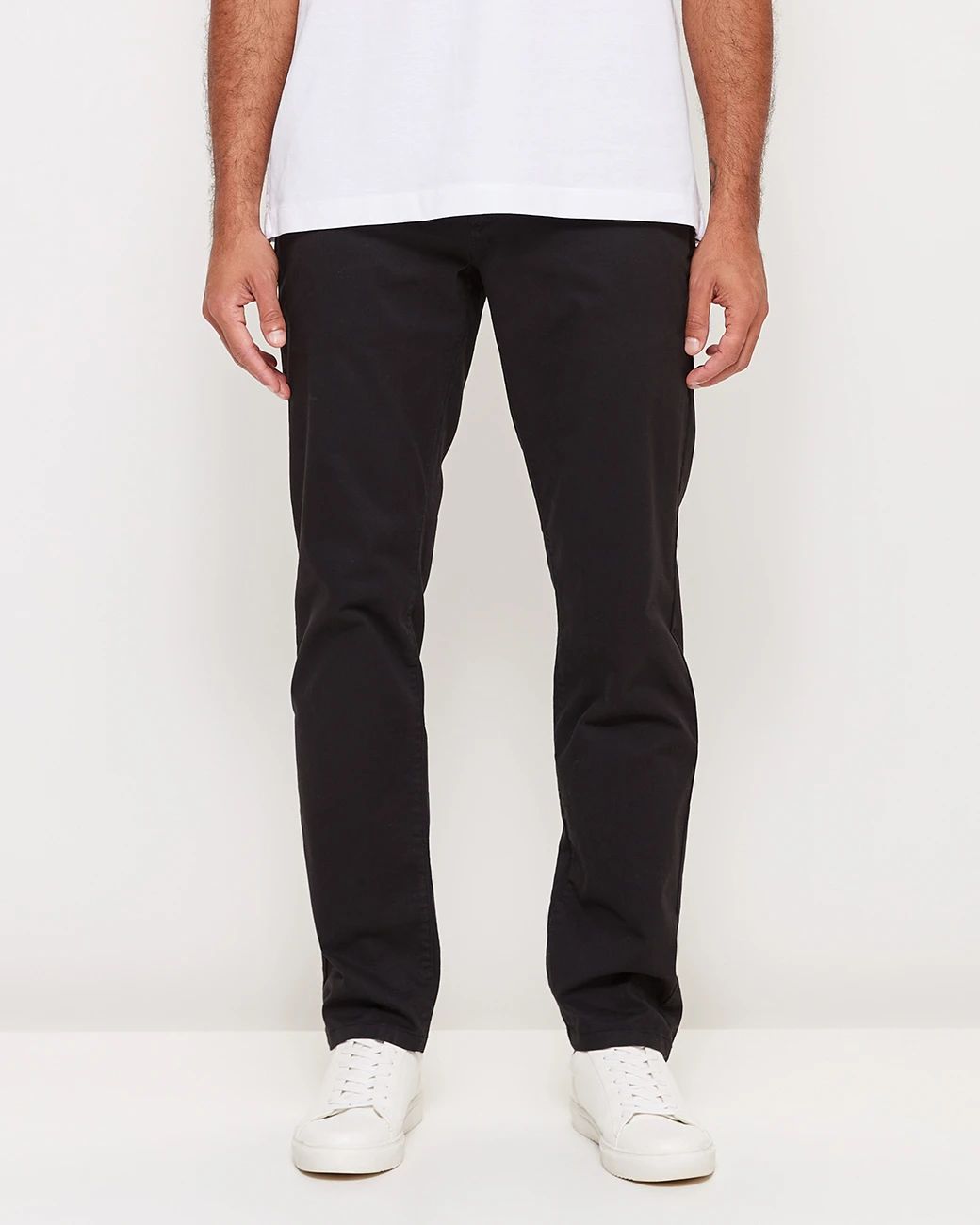 Straight Stretch Chino Pants - Black | Target Australia
