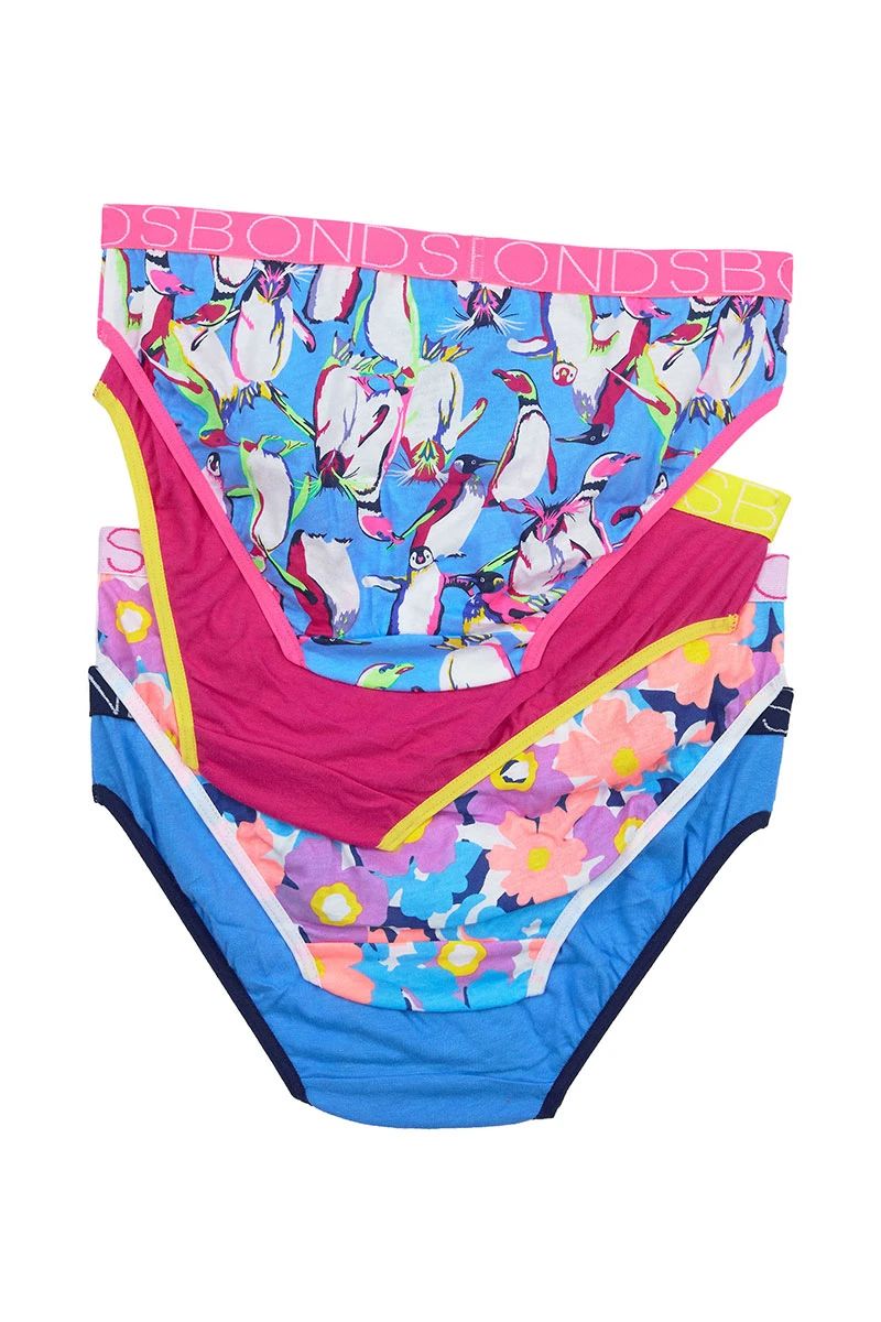 4 Pack Bonds Girls Bikini Briefs | Target Australia