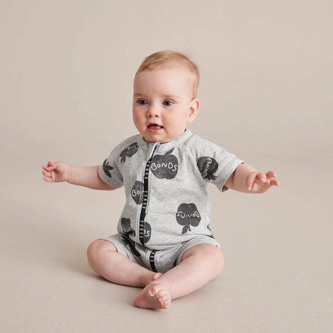 Baby Bonds Wondercool Eyelet Zip Romper | Target Australia