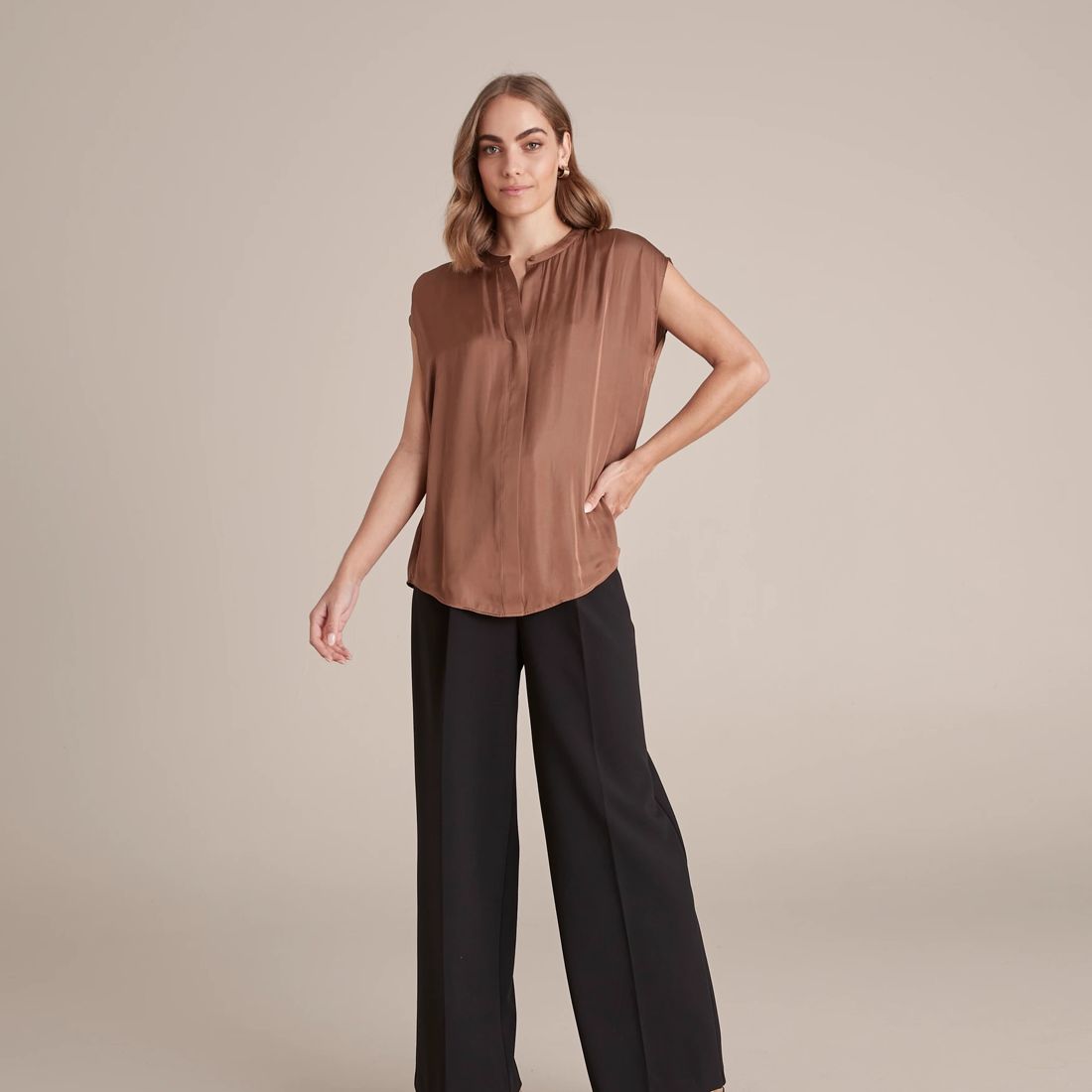 Preview Mock Placket Blouse | Target Australia