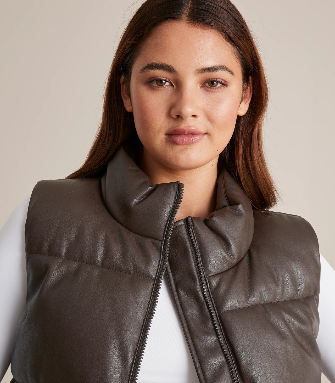 Lily Loves Cropped PU Puffer Gilet | Target Australia