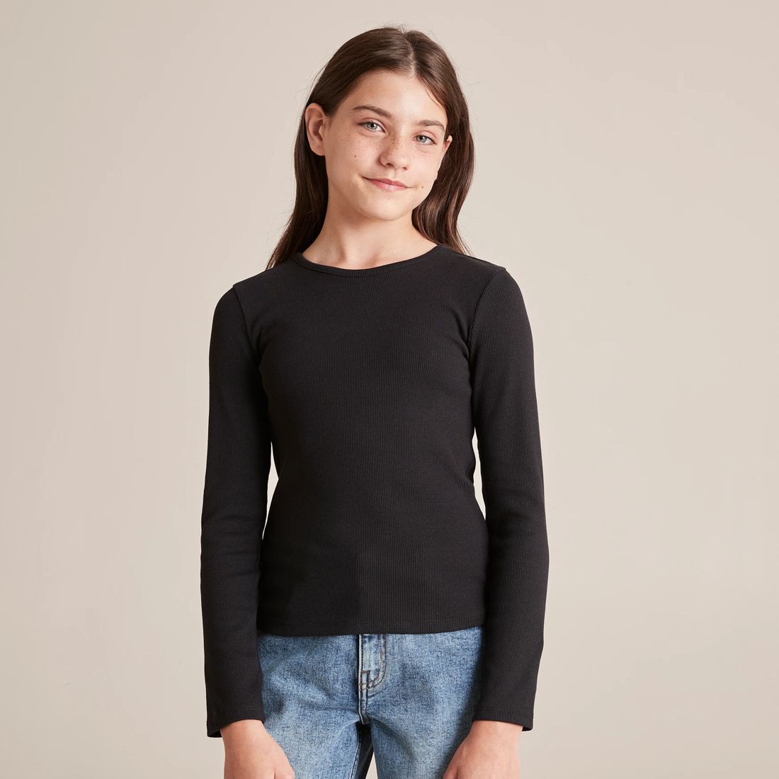 Organic Cotton Rib Top - Black | Target Australia