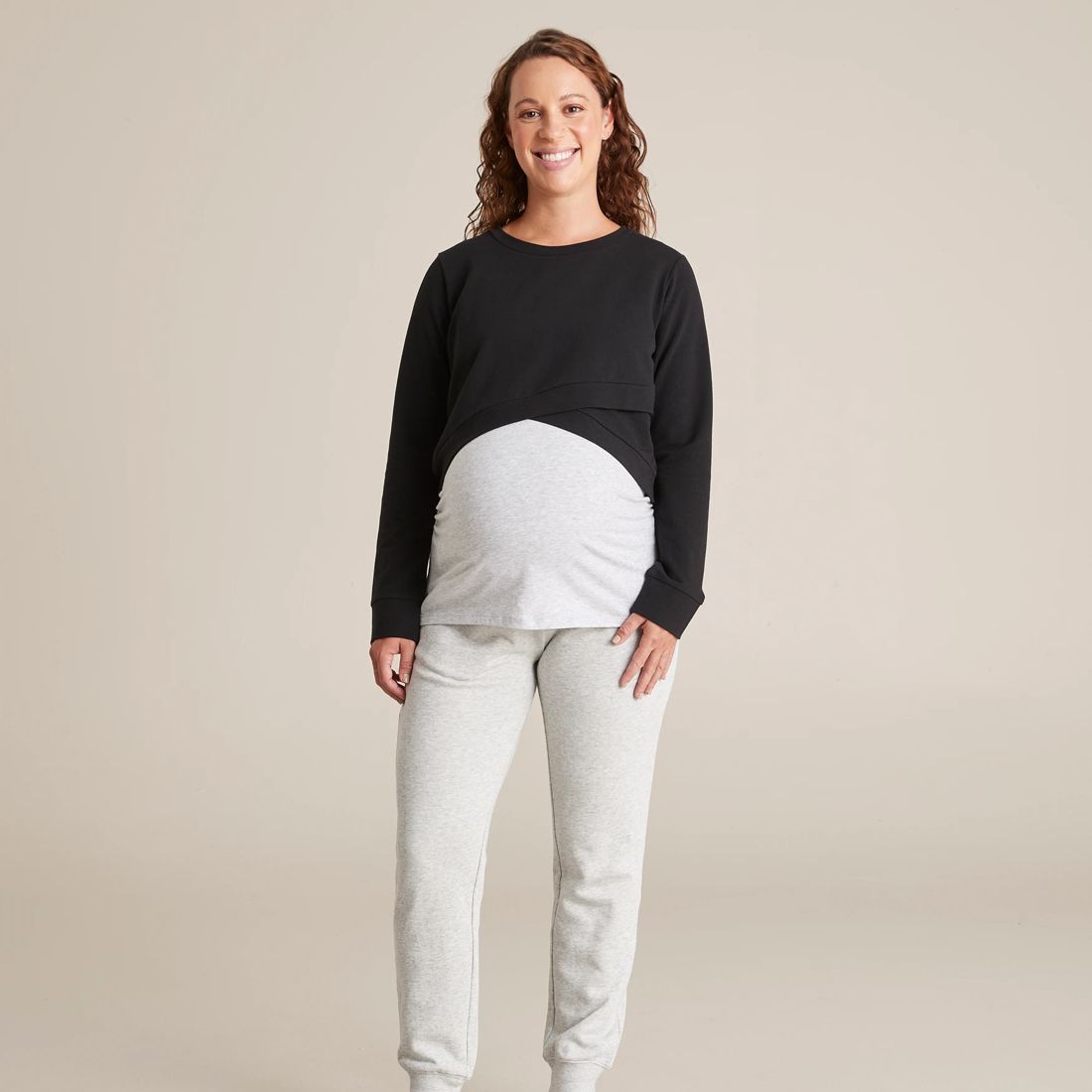 Maternity Cross Front Crop Jumper | Target Australia