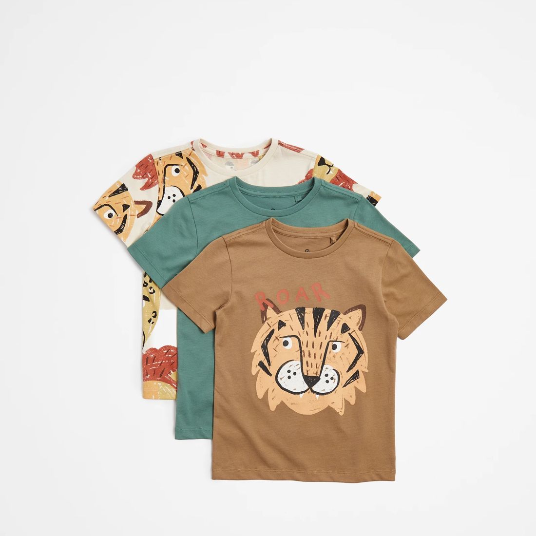 Tiger Print T-shirts 3 Pack | Target Australia