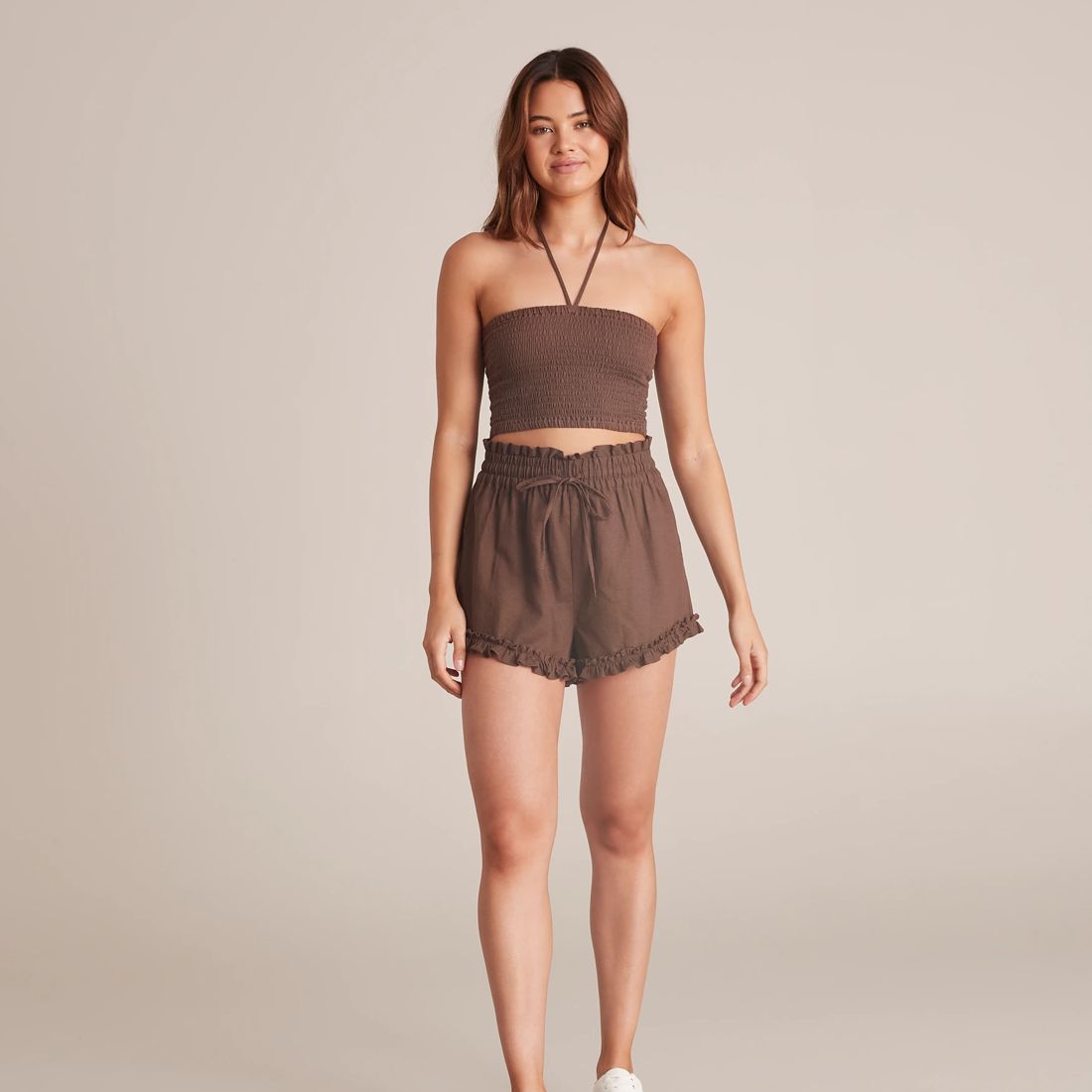 Lily Loves European Linen Micro Frill Shorts | Target Australia