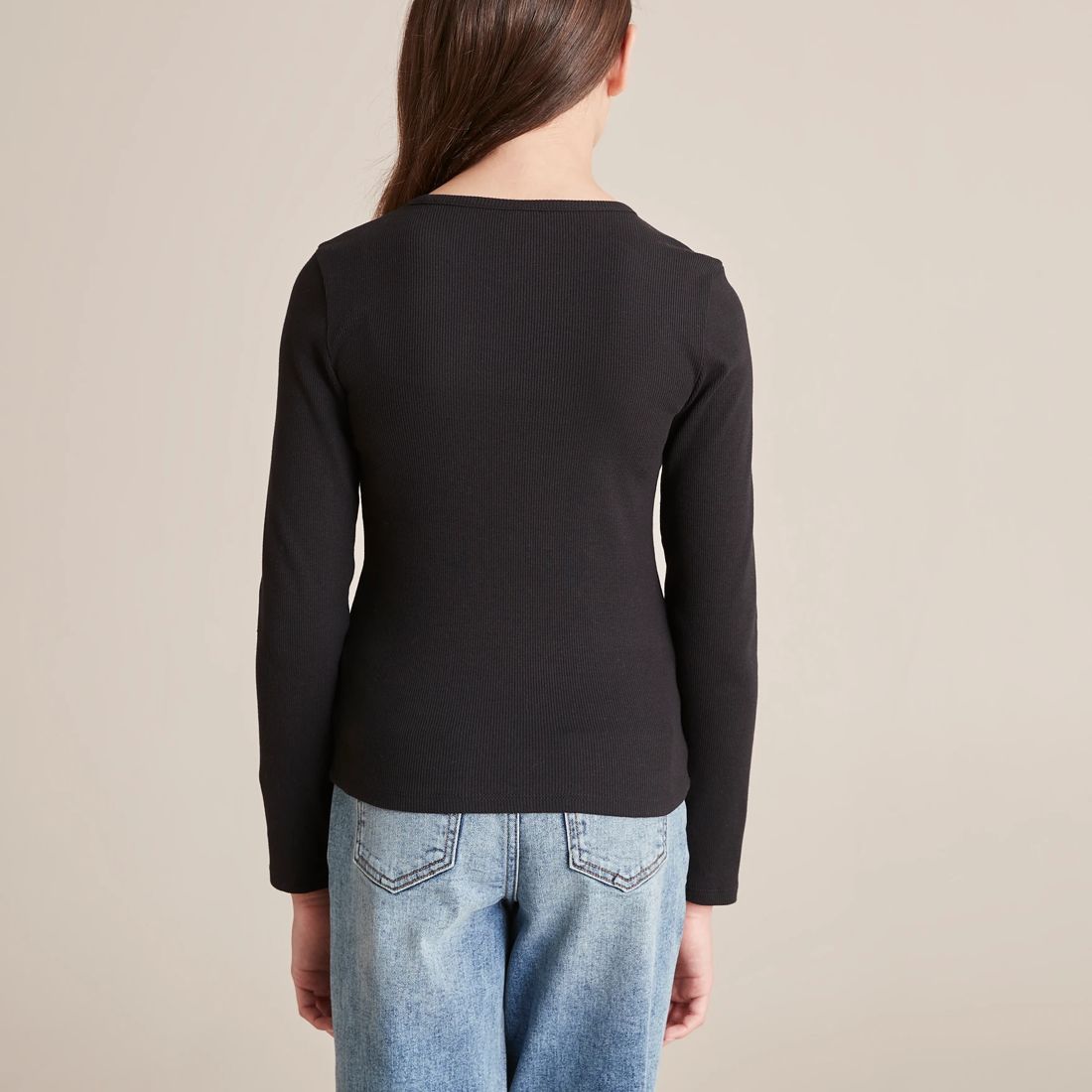 Organic Cotton Rib Top - Black | Target Australia