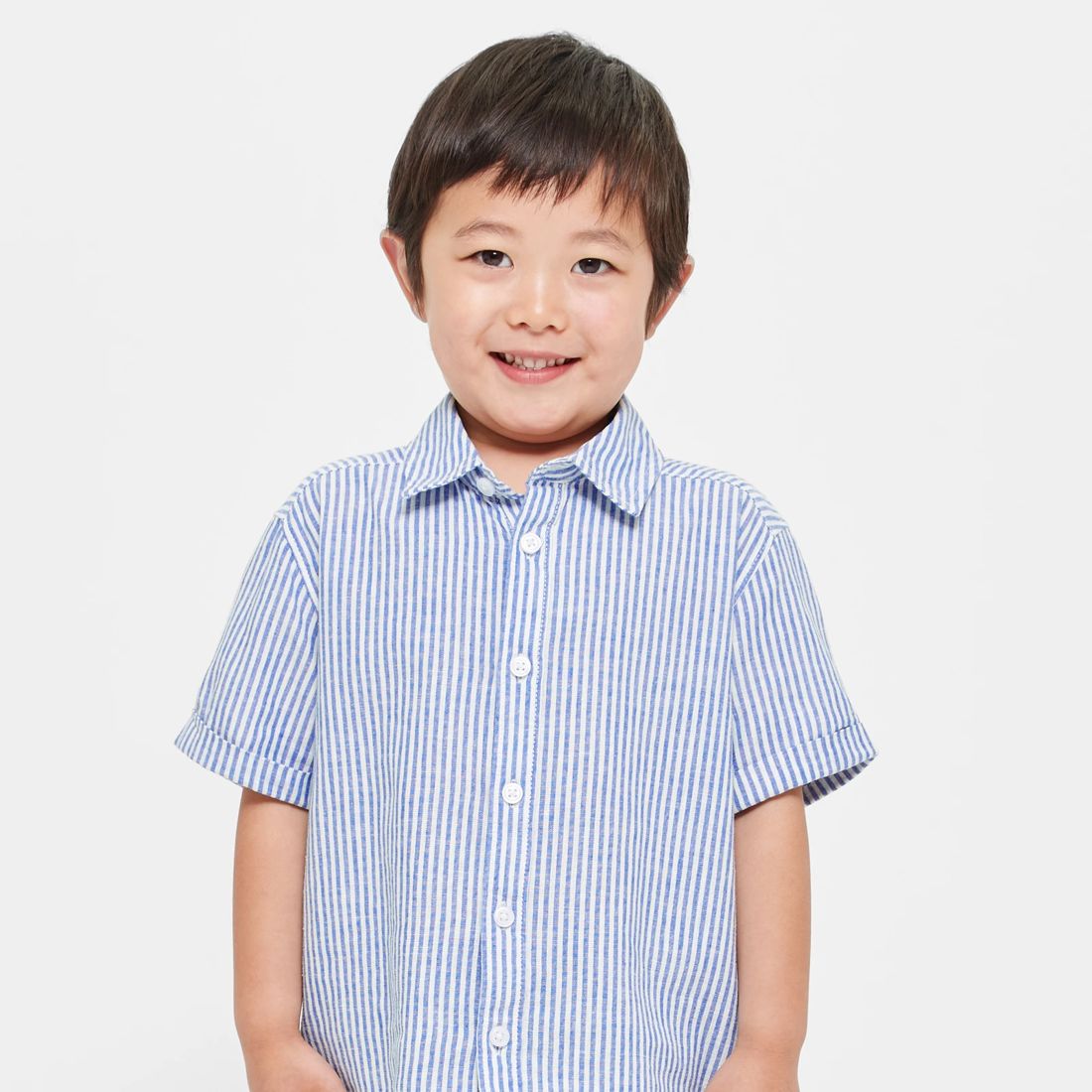 Linen Blend Stripe Shirt - Blue | Target Australia