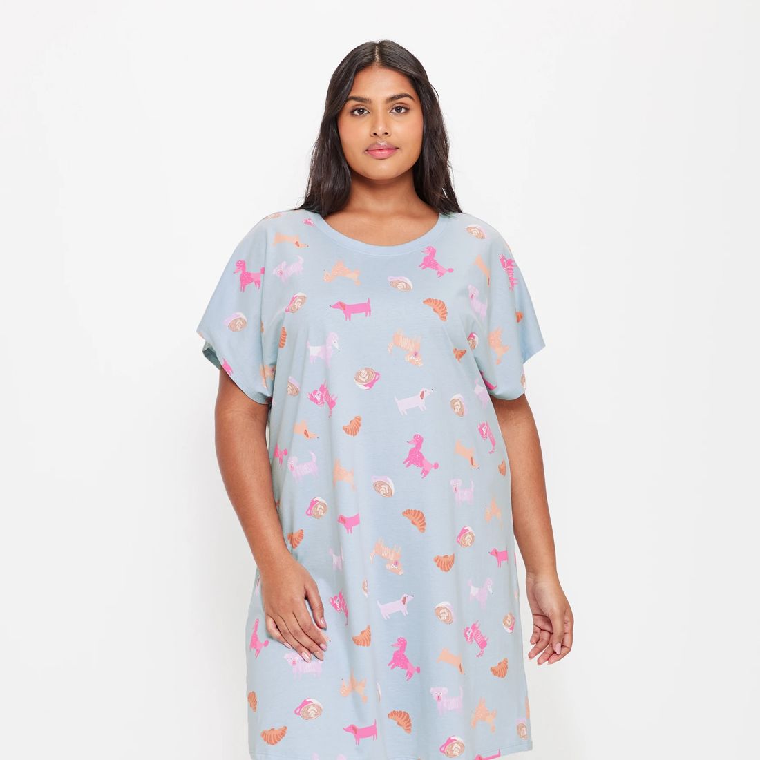 Curve Print Sleep T-Shirt Nightie | Target Australia