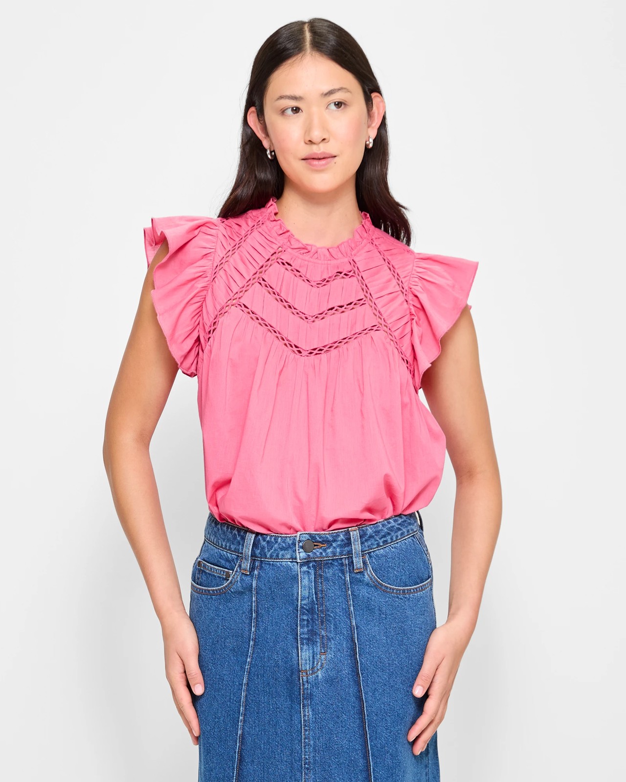 Pintuck Frill Sleeve Blouse | Target Australia Pintuck Frill Sleeve Blouse | Target Australia