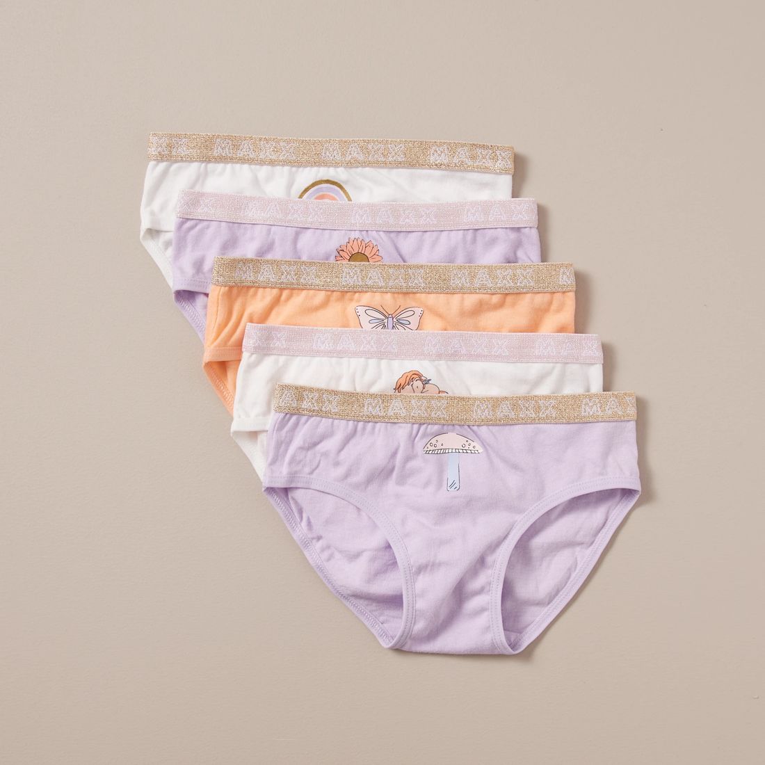 5 Pack Maxx Metallic Icons Briefs | Target Australia