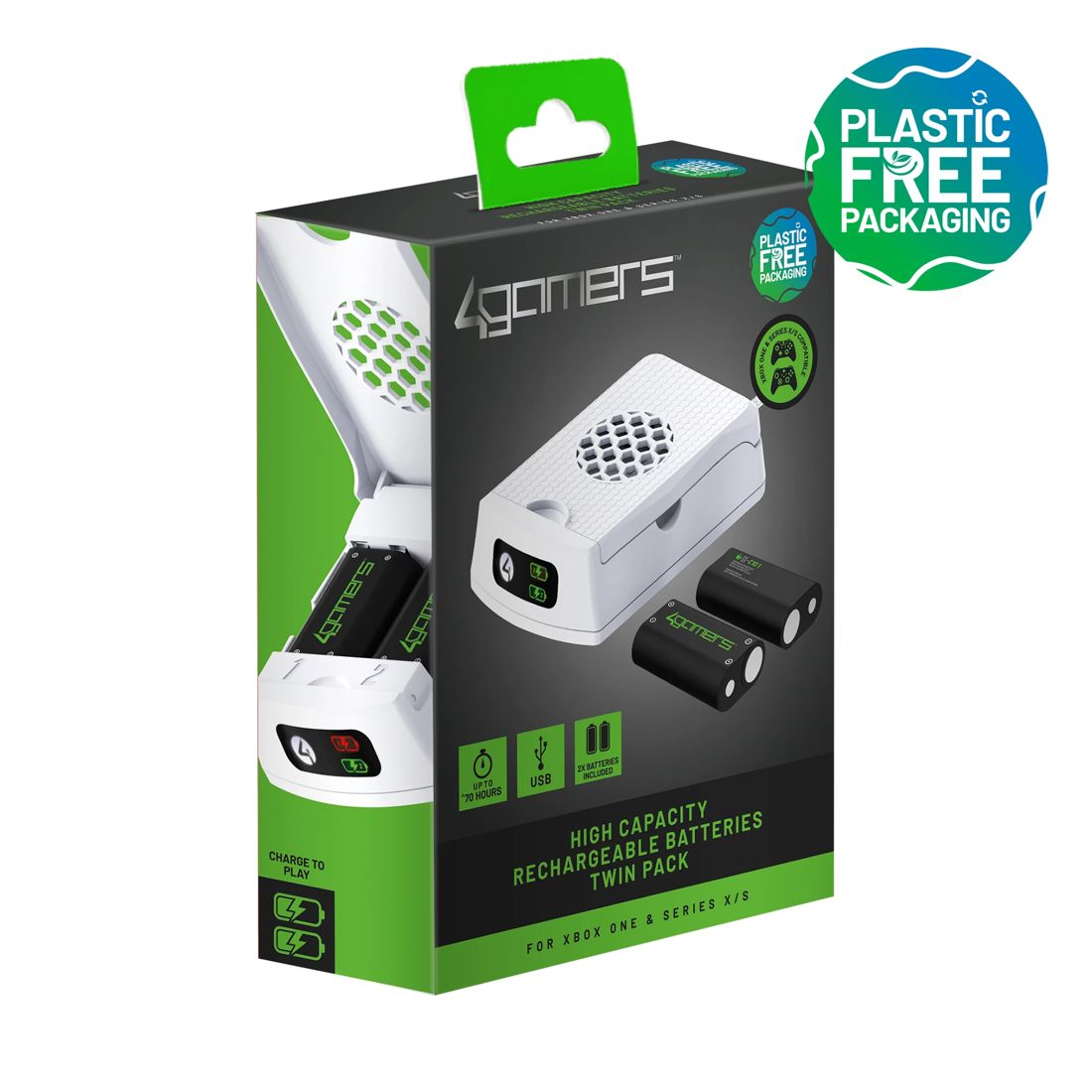 4Gamers Twin Rechargeable Battery Packs - White | Target Australia