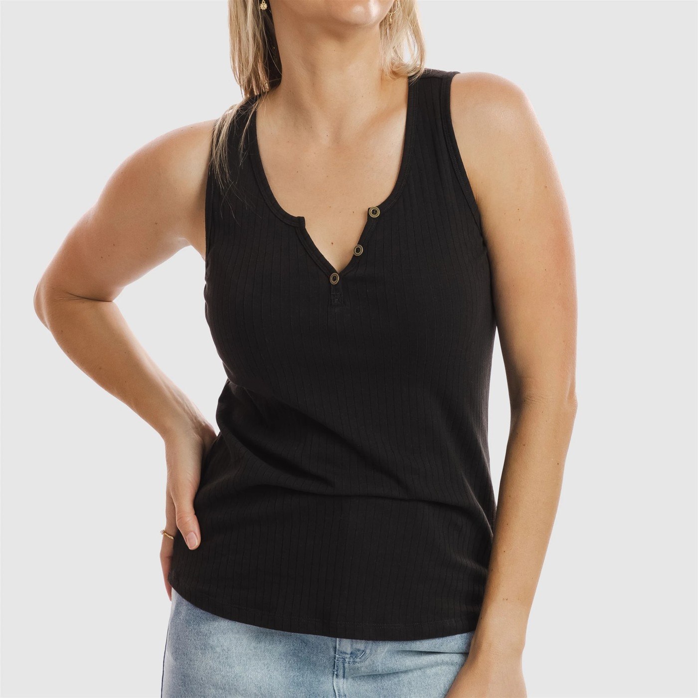 Piping Hot Rib Scoop Tank Top | Target Australia