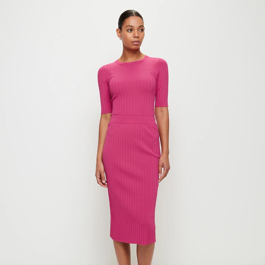 Fashion Boat Neck Rib Top - Preview - Magenta | Target Australia