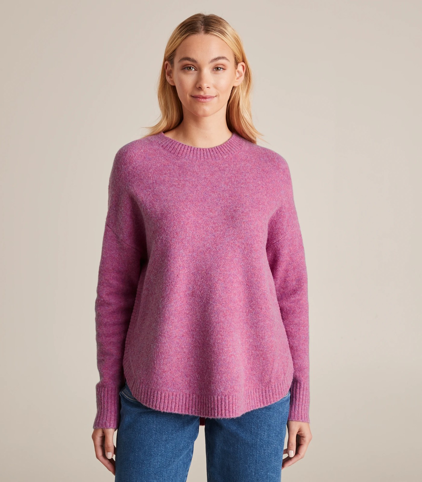 Super Soft Curved Hem Jumper | Target Australia