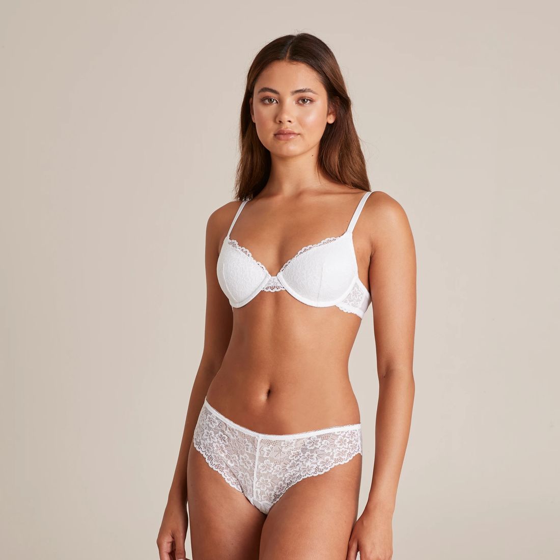 Lucy Lace T-Shirt Bra - Lily Loves - Brilliant White | Target Australia