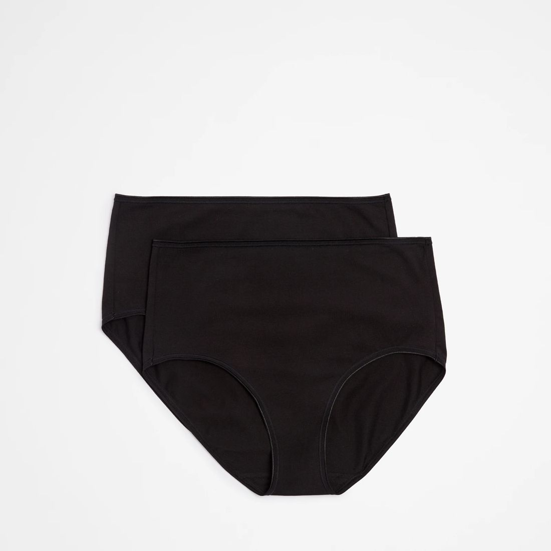 2 Pack Everyday Cotton Full Briefs with Aloe - Black | Target Australia
