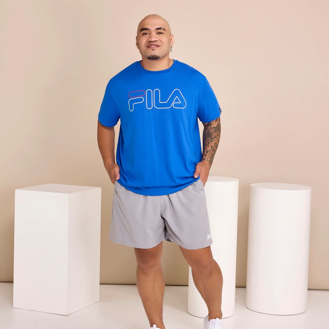 Fila Plus Line Short Sleeve Tee Cobalt Blue | Target Australia