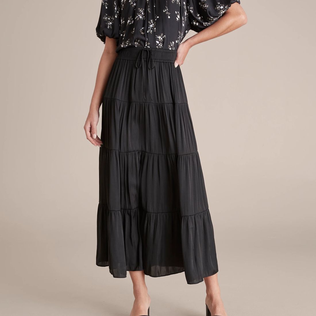 Preview Tiered Midi Skirt | Target Australia