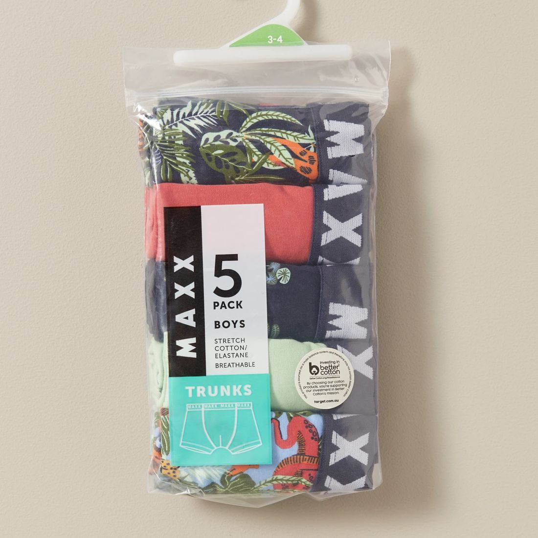 5 Pack Maxx Jungle Animal Trunks | Target Australia