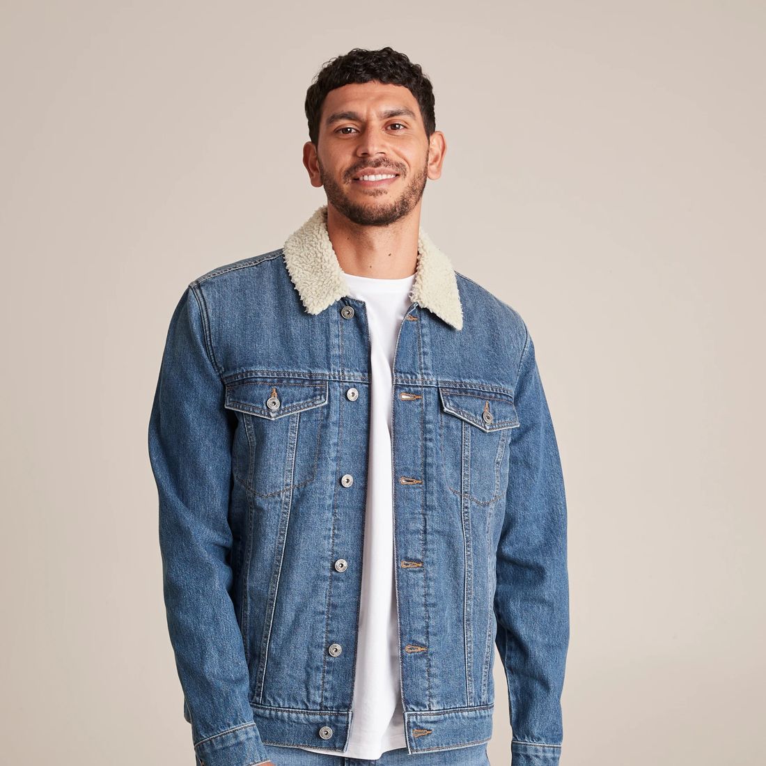 Denim Sherpa Jacket | Target Australia