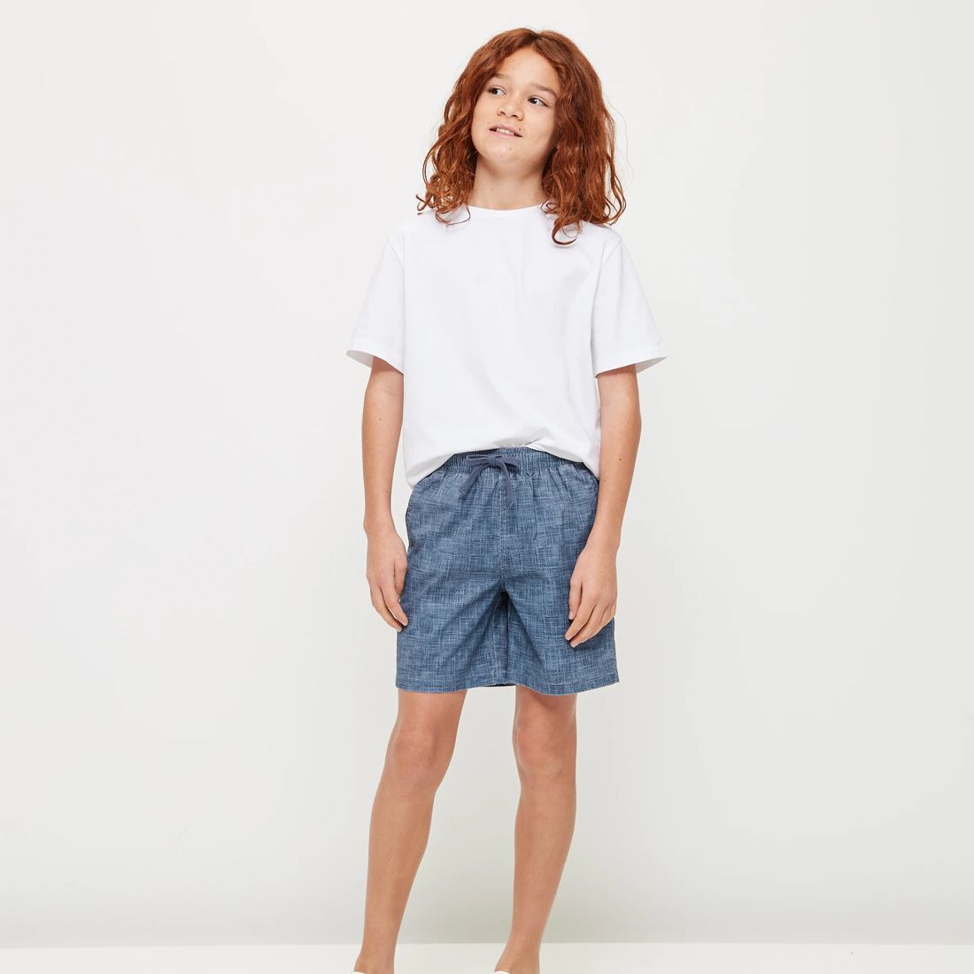 Printed Texture Volley Shorts - Navy Blue | Target Australia