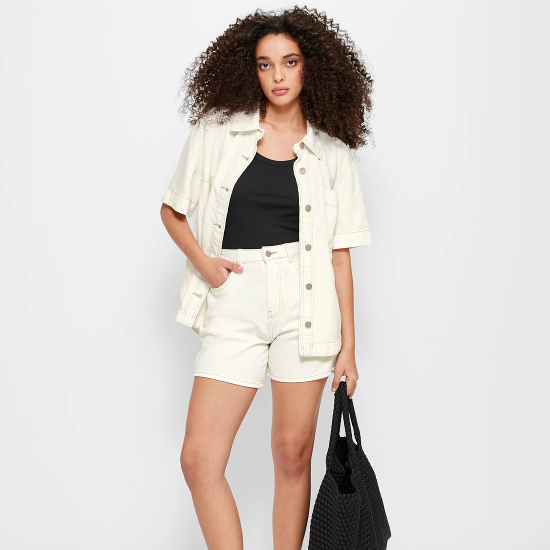 Short Sleeve Denim Shacket | Target Australia