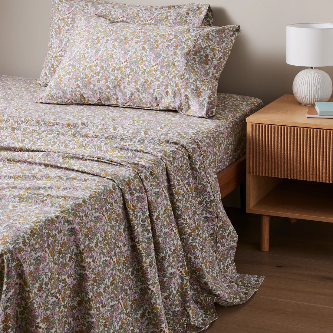 Stonewash Printed Sheet Set - Rylee Floral | Target Australia