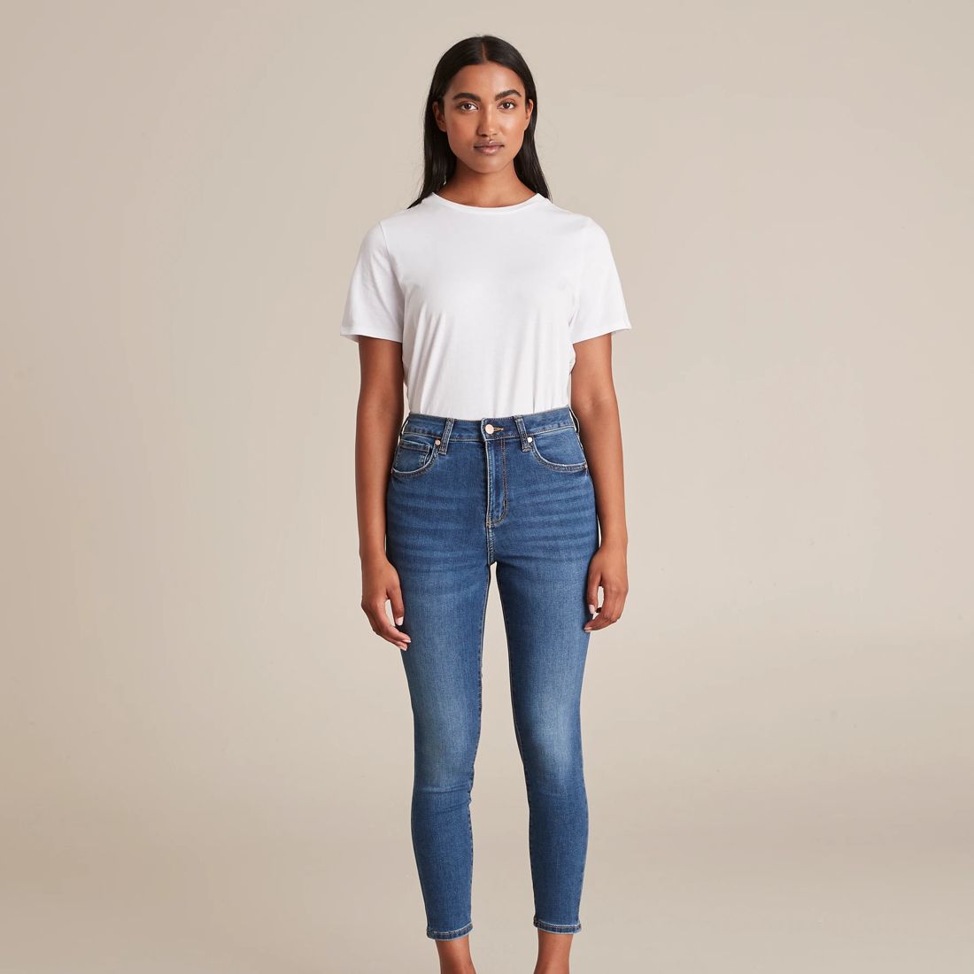 Sophie Skinny High Rise Crop Length Denim Jeans | Target Australia