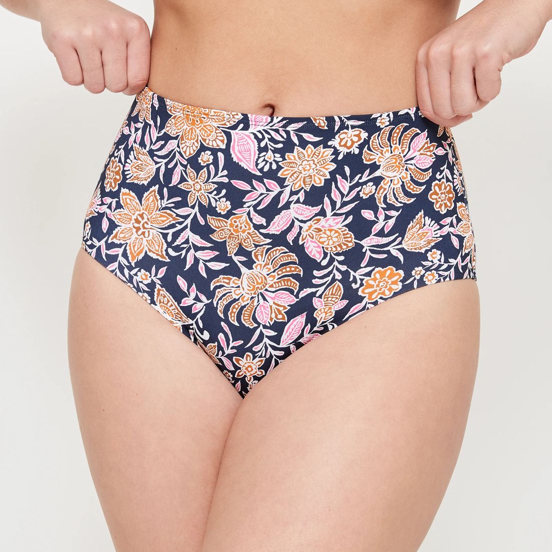 High Waist Swim Bikini Bottoms - Shape Your Body - Batik Floral | Target Australia