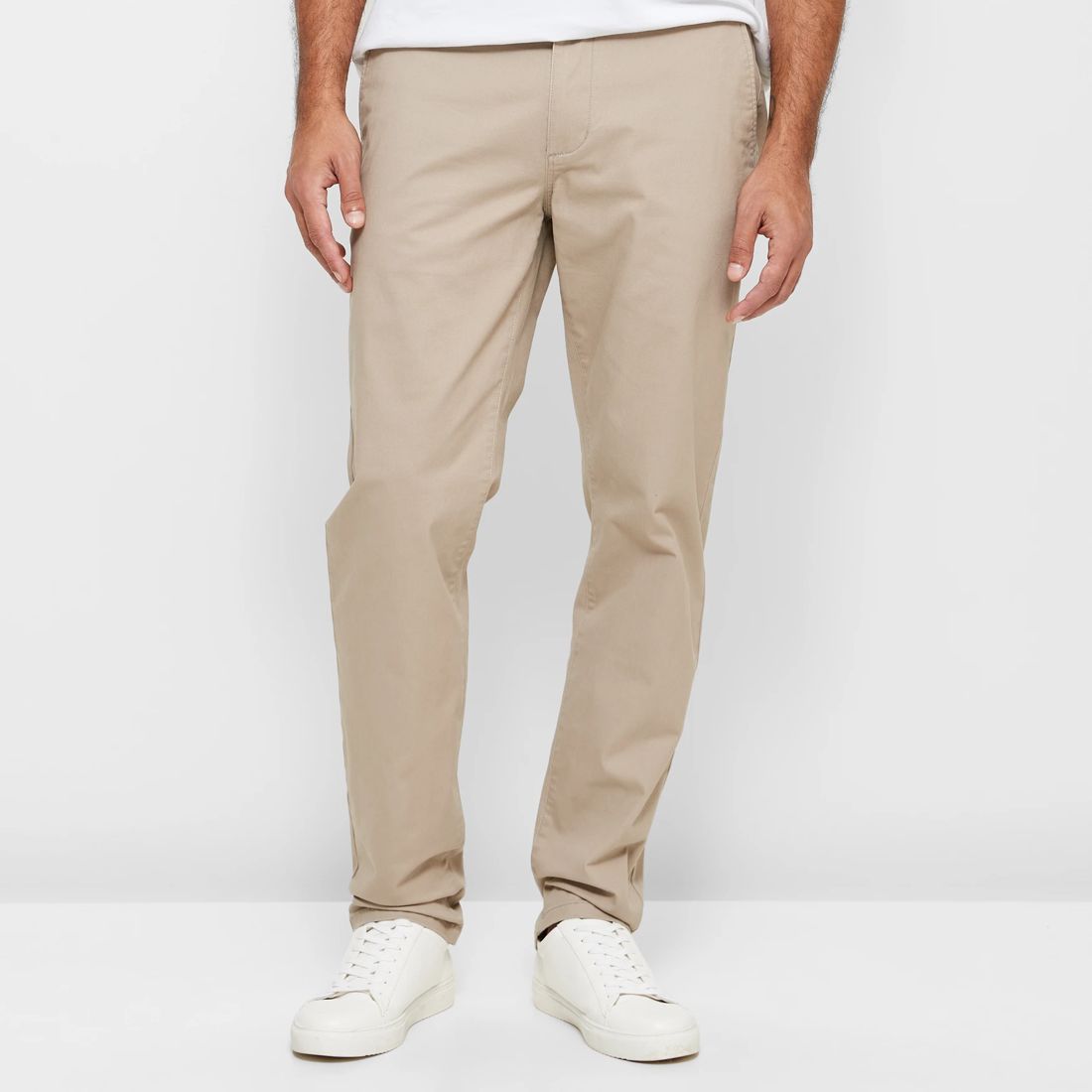 Straight Stretch Chino Pants - Sand | Target Australia