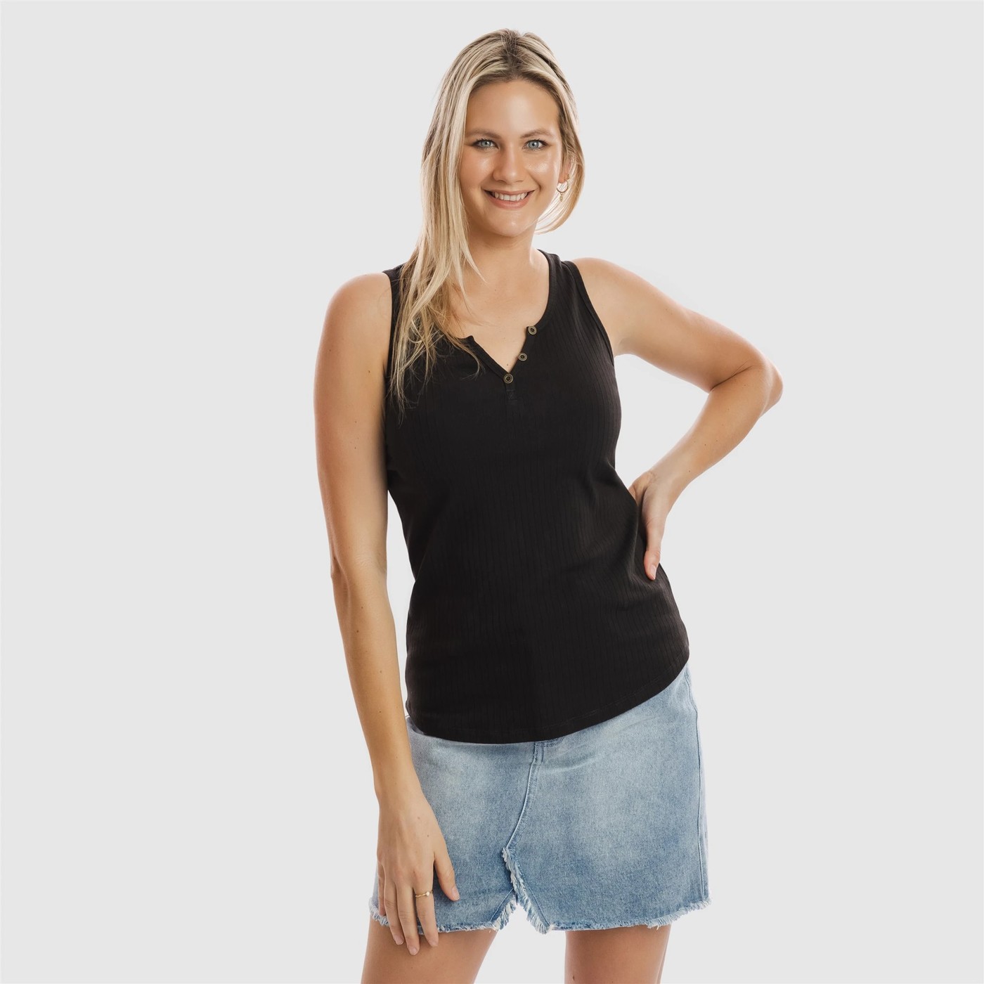 Piping Hot Rib Scoop Tank Top | Target Australia