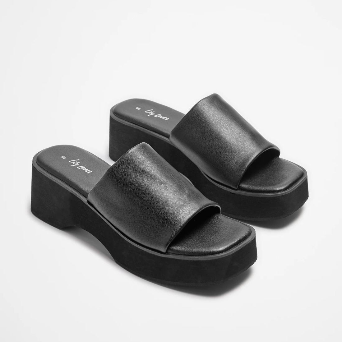 Womens Platform Slides - Lily Loves Sienna - Black | Target Australia