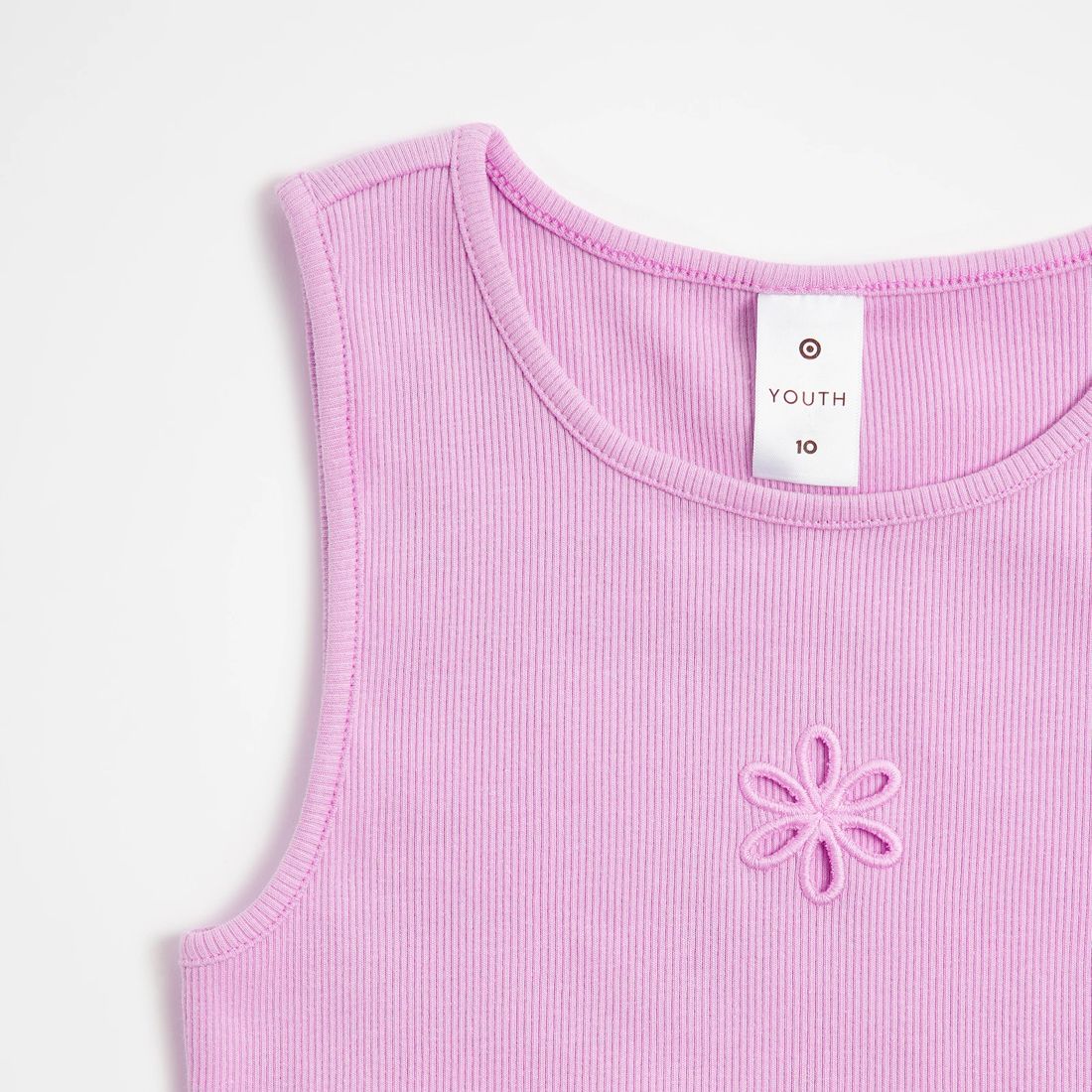 Rib Embroidered Tank | Target Australia