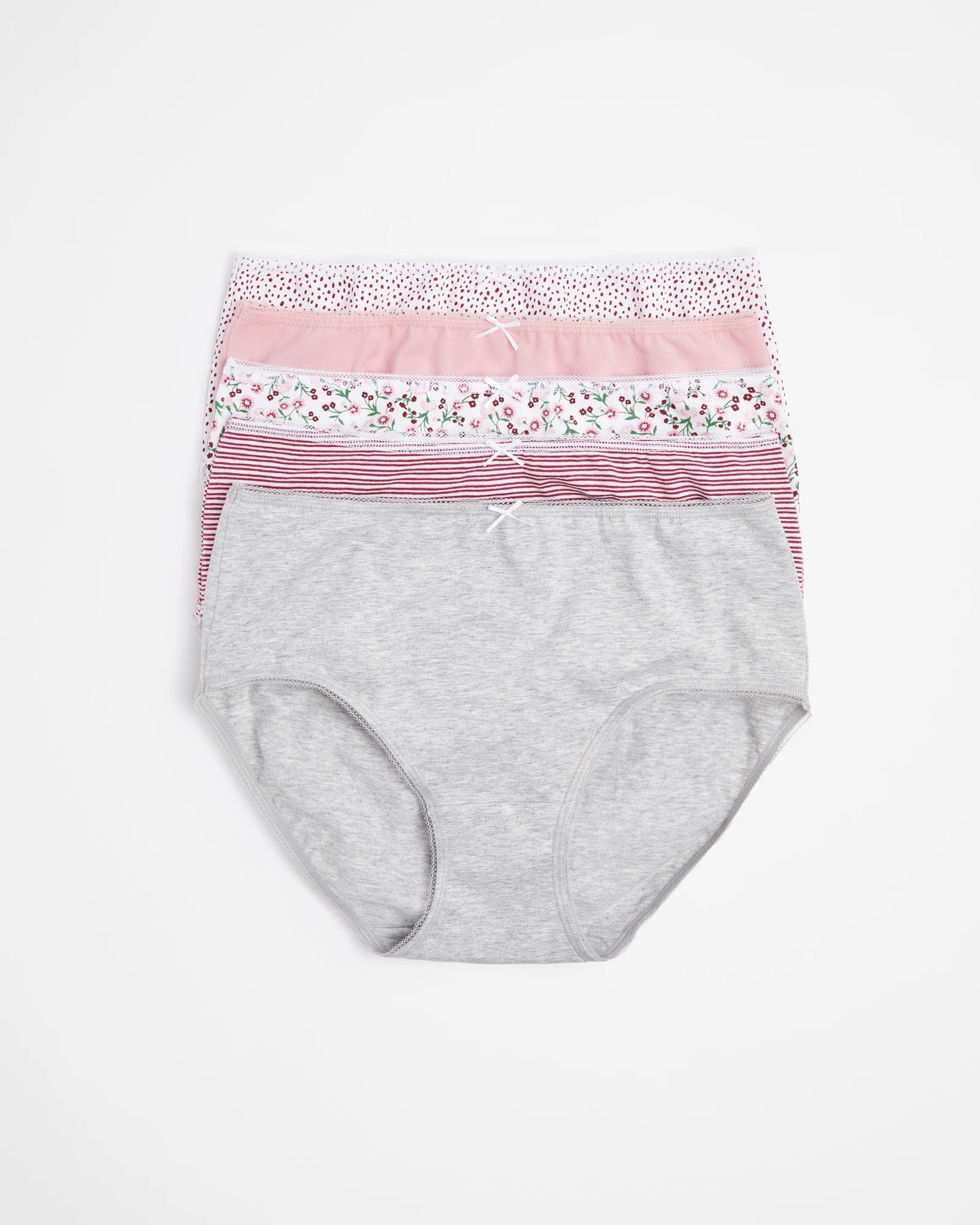 5 Pack Cotton/Elastane Midi Briefs | Target Australia