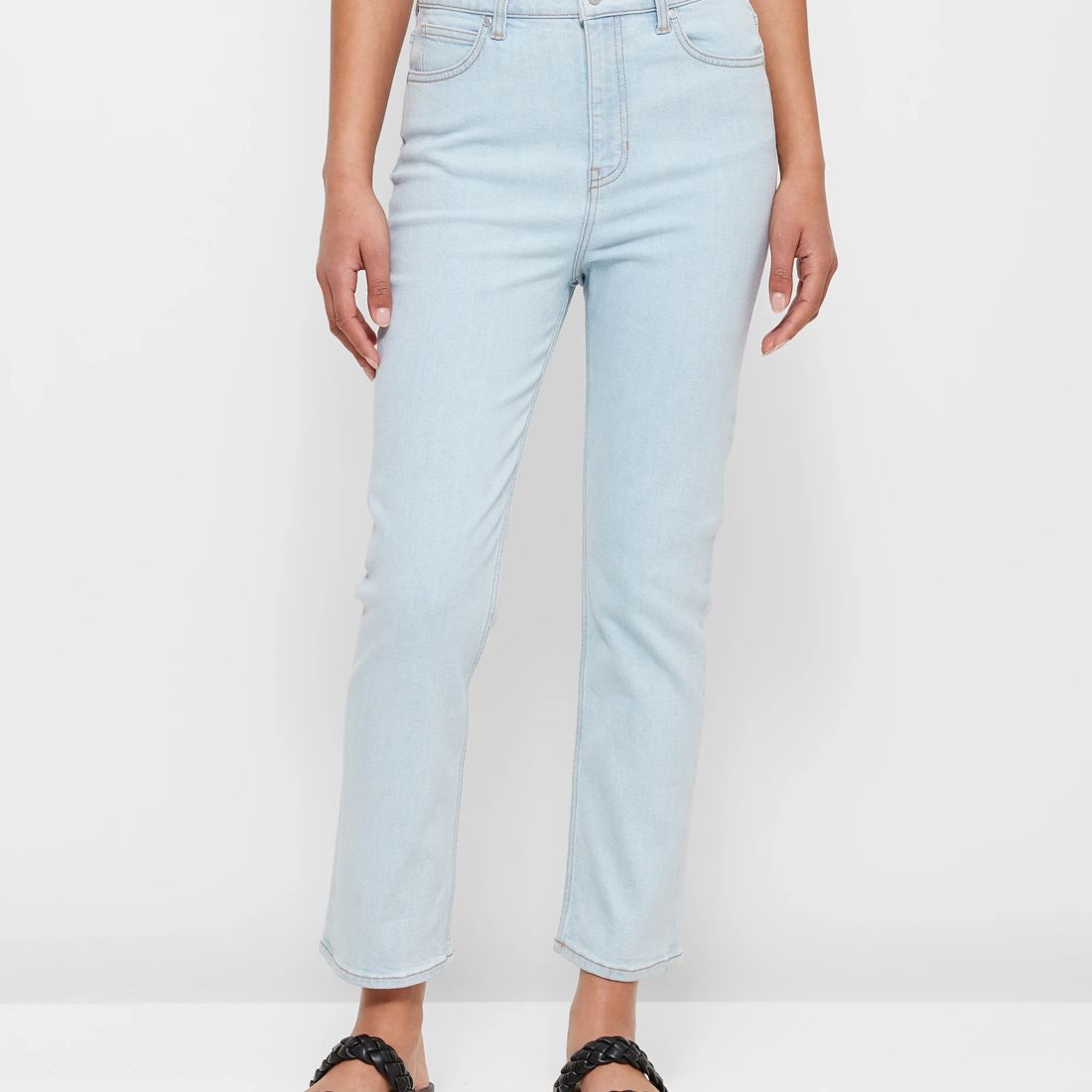 Alexa Straight High Rise Cropped Length Denim Jeans | Target Australia