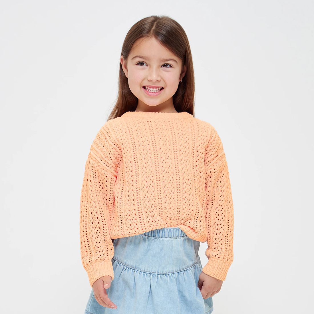 Chenille Knit Jumper - Light Orange | Target Australia