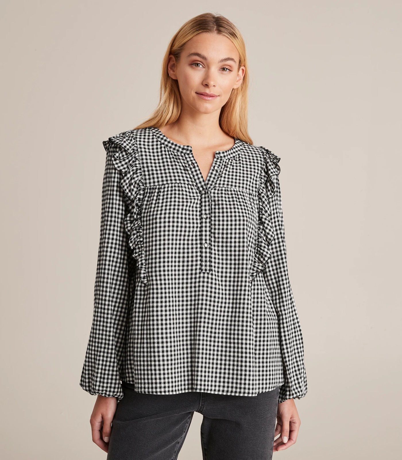 Long Sleeve Yoke Blouse | Target Australia