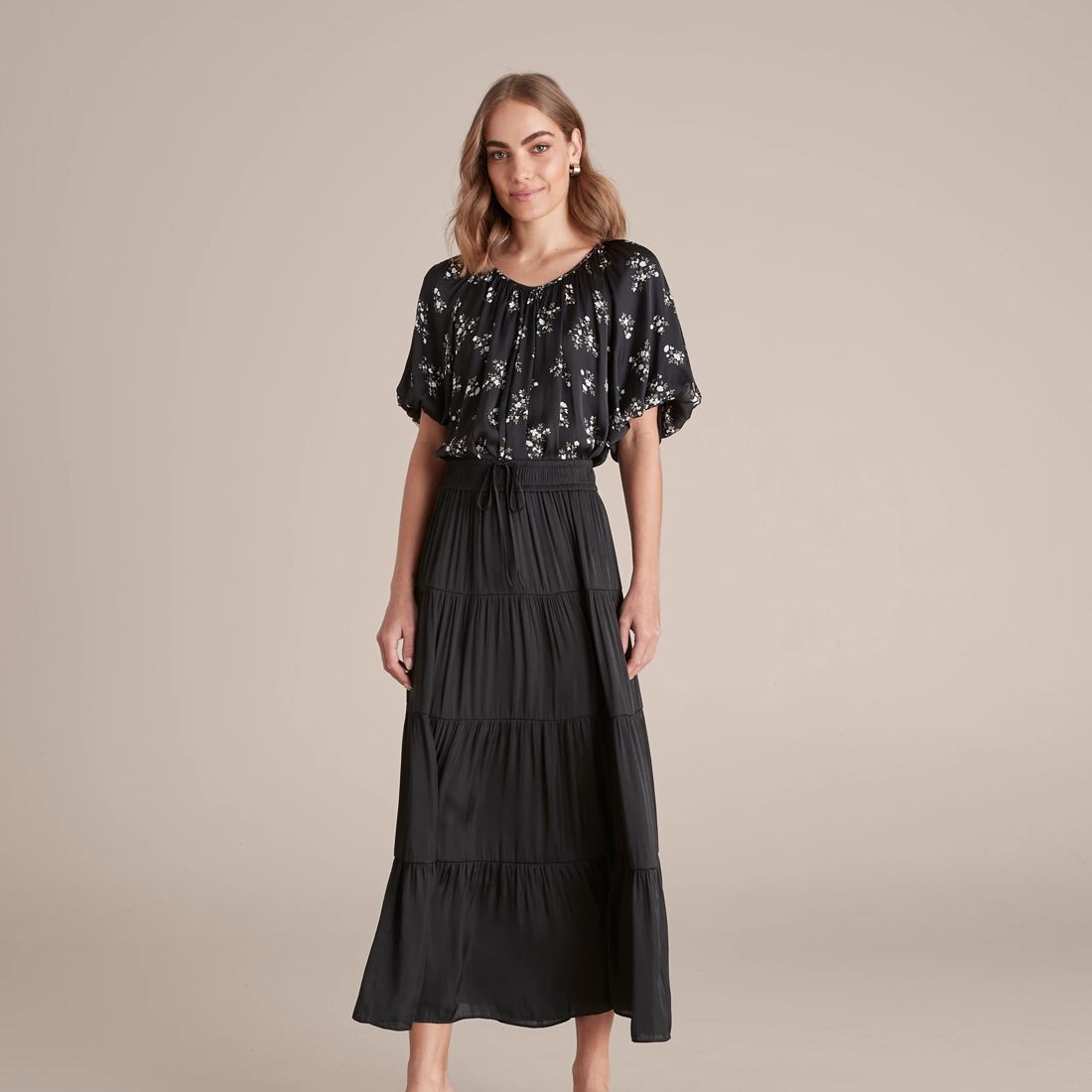 Preview Tiered Midi Skirt | Target Australia