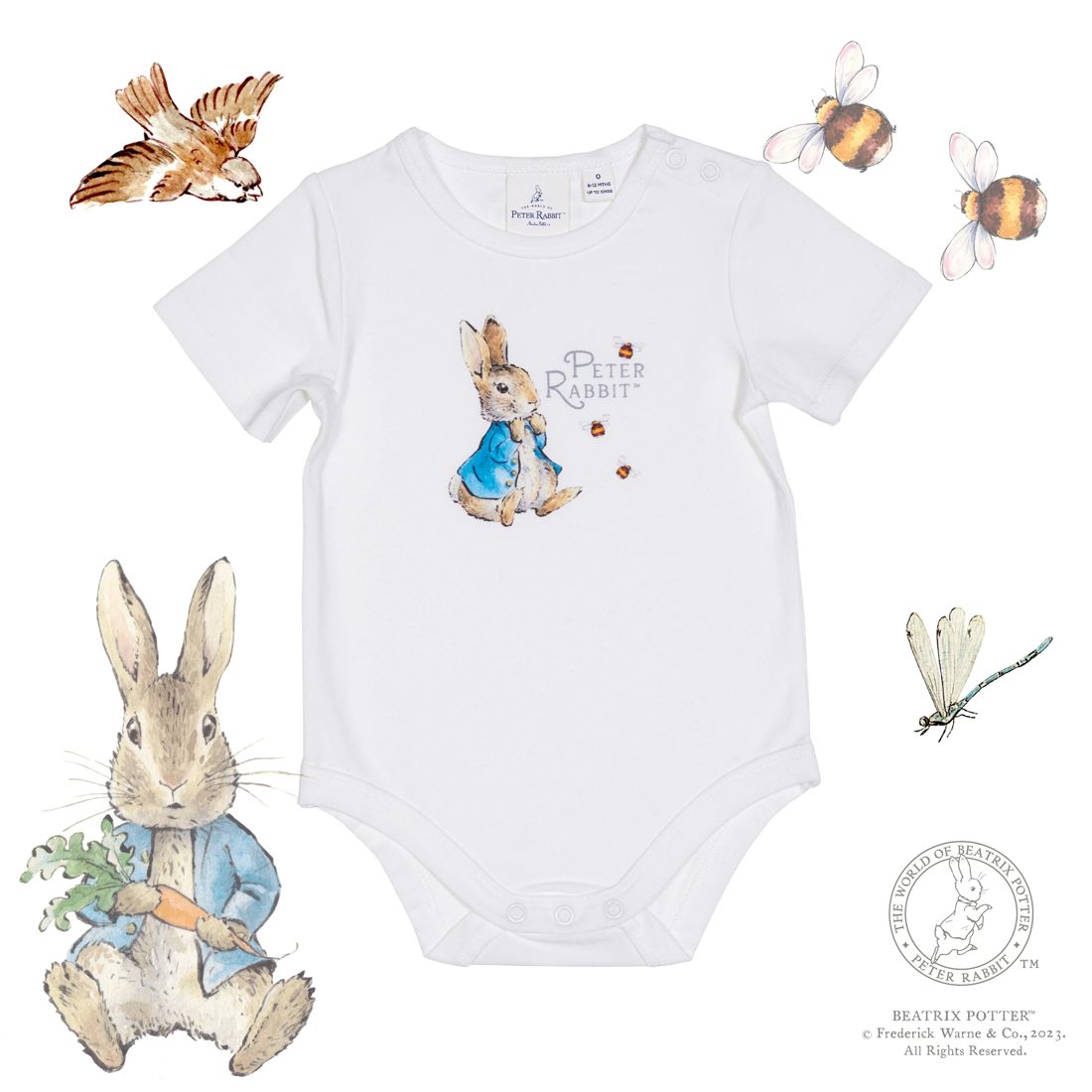 Peter Rabbit Bodysuit White | Target Australia