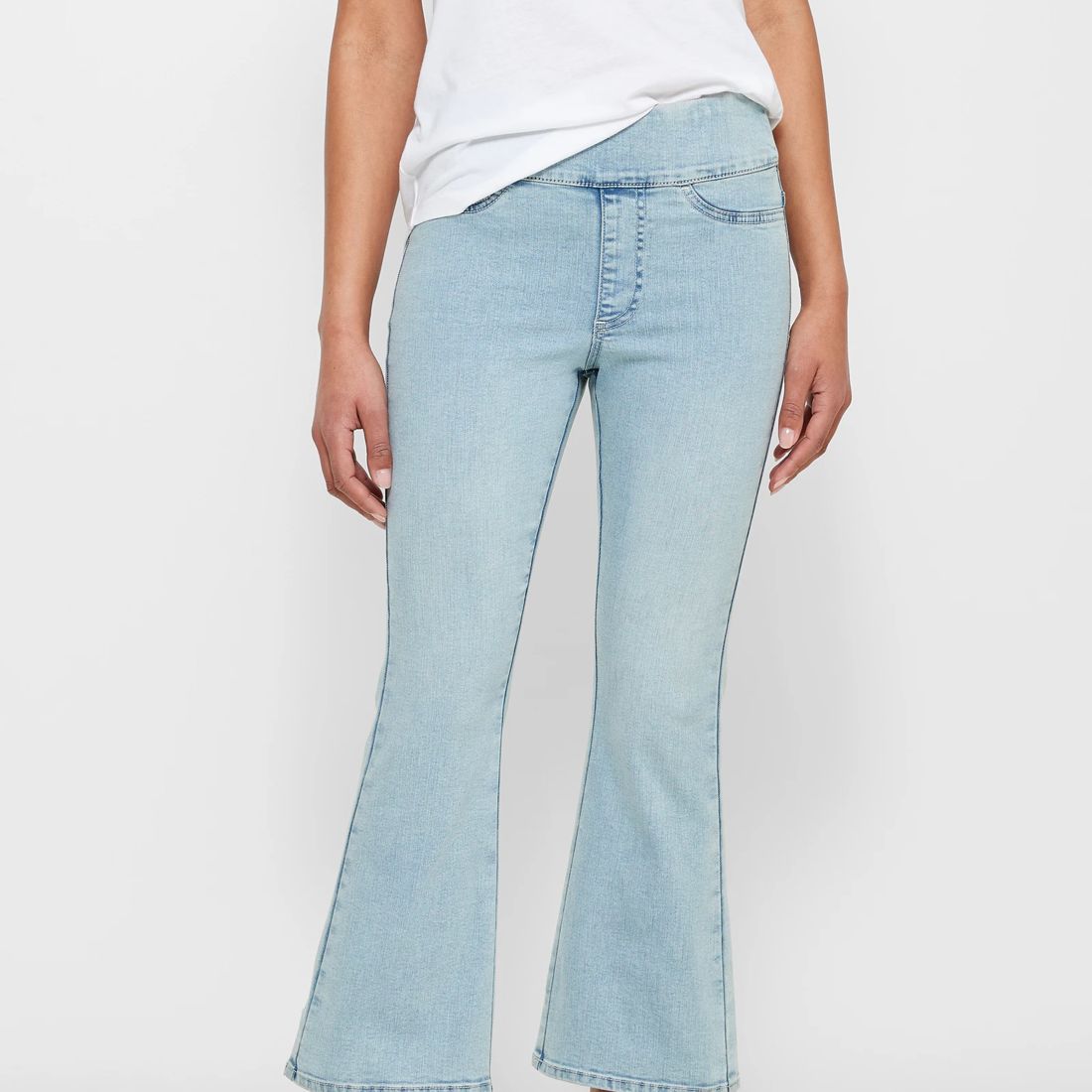 Lindsey High Rise Crop Length Flare Denim Jeggings | Target Australia
